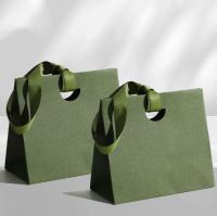 China Custom Logo Premium Texture Paper Handbag 30x20x10cm with Embossed Ribbon for Clothing Stores for sale