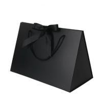 China Custom Logo Premium Texture Paper Handbag 30x20x10cm with Embossed Ribbon for Clothing Stores for sale