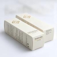China Customized Cosmetics Packaging Boxes White Card Paper And Gold Foil for sale