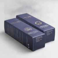 China Customized Cosmetics Packaging Boxes White Card Paper And Gold Foil for sale