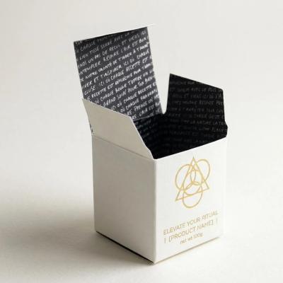 China Custom Gold Foil and UV Printing Cosmetics Packaging Boxes White Art Paper 190gsm for sale