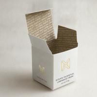 China Custom Gold Foil and UV Printing Cosmetics Packaging Boxes White Art Paper 190gsm for sale