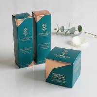 China Gold‑Foil Embellished Texture Paper Boxes for Cosmetic Product Packaging for sale