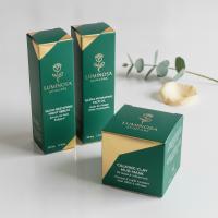 China Gold‑Foil Embellished Texture Paper Boxes for Cosmetic Product Packaging for sale