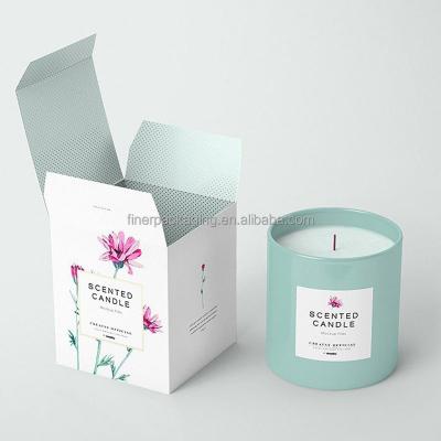 China Custom Design Logo Rigid Cardboard Luxury Gift Candle Box Packaging Box for sale