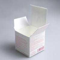 China White Art‑Paper Cosmetic Boxes with Hot‑Stamped Gold Foil & UV Coating for sale