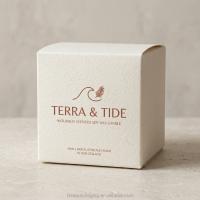 China Recyclable Sustainable Folding Paper Box For Custom Skincare Cosmetic Packaging Textured Paper Box for sale