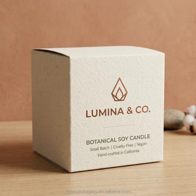 China Recyclable Sustainable Folding Paper Box For Custom Skincare Cosmetic Packaging Textured Paper Box for sale