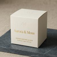 China Recyclable Sustainable Folding Paper Box For Custom Skincare Cosmetic Packaging Textured Paper Box for sale