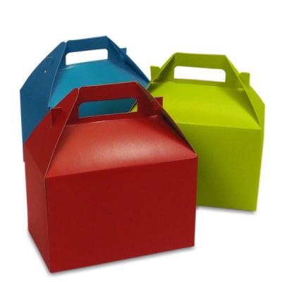 China Custom Red Cake Take Away Paper Packaging Box with Logo Printing - 1000pcs MOQ, 10-20 Day Production for sale