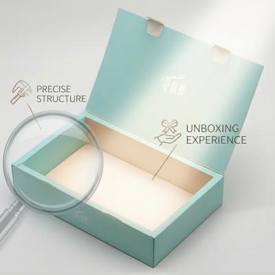 China Holographic Laser Film Printed Cosmetic Packaging Box For Eyeshadow Palette for sale