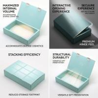 China Glossy UV Coated Foldable Lipstick Cosmetic Paper Box Custom Printed Logo for sale