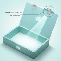 China Luxury Gold Foil Stamped Rigid Cardboard Cosmetic Gift Packaging Box With Magnetic Lid for sale