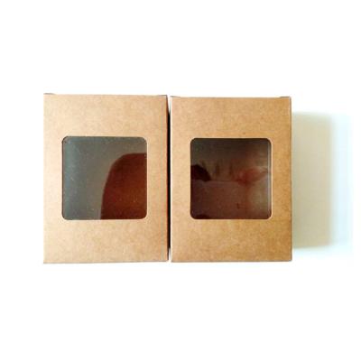 China 126gsm Kraft Paper Cosmetic Packaging Box with PVC Window - UV Printed Custom Boxes in Multiple Sizes for sale