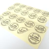 China Hot Foil Stamping Clear Vinyl Self-Adhesive Labels - Custom Size 1000pcs Minimum with 3-7 Day Production for sale