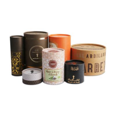 China Custom Cylinder Cardboard Candle Packaging Box with Lid - 1200gsm Thickness, 1000pcs MOQ for sale