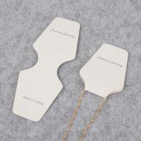 China Custom FSC White Kraft Paper Jewelry Necklace Cards 100g-800g with Hot Gold Foil Stamping | 1000pcs MOQ for sale