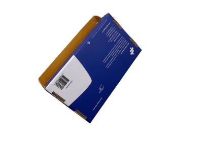 China Custom Double-Sided Corrugated Paper Box 400gsm White Cardboard with CMYK Printing for Packaging and Display for sale