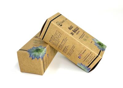 China Custom Biodegradable Kraft Cosmetic Paper Box 300gsm CMYK for Skincare Packaging for sale