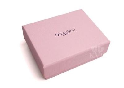 China OEM Custom Pink Necklace Earring Jewelry Gift Box 1000pcs MOQ with Sponge Insert for sale