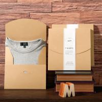 China ISO9001 Certified Custom T-Shirt Packaging Envelope - Kraft Paper Box with 1000pcs MOQ and 7-Day Lead Time for sale