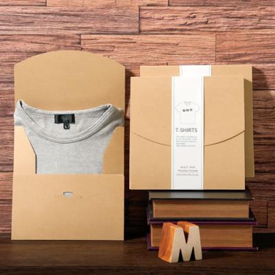 China ISO9001 Certified Custom T-Shirt Packaging Envelope - Kraft Paper Box with 1000pcs MOQ and 7-Day Lead Time for sale
