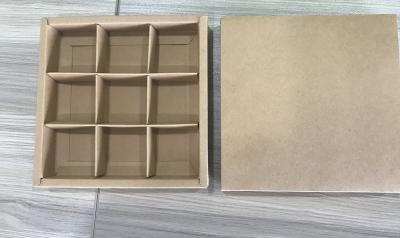 China Eco-Friendly Brown Kraft Chocolate Packaging Box with Dividers - 1000pcs MOQ, 7-10 Day Delivery for sale