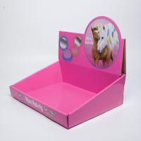 China C1S Custom Logo Foldable Corrugated Counter Display Boxes - 300g/350g Cardboard, 1000pcs MOQ, 20-Day Lead Time for sale