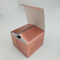 China Glossy Gold Card Foil Paper Cosmetic Box Hot Stamping Rectangle Shape OEM Custom 300gsm for sale
