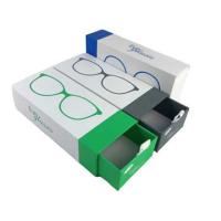 China Sunglasses Paper Packaging Box ODM Logo Printing Drawer Type With Puller for sale