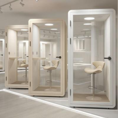 China K105 Portable Soundproof Phone Booth 105x100x233cm with 30-35dB Noise Reduction and Steel Structure for sale