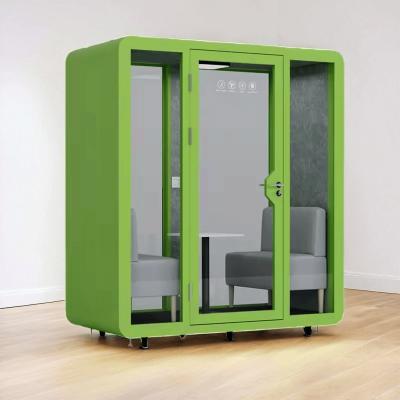 China K212 Two Person Soundproof Phone Booth 200x120x233cm with 30-35dB Noise Reduction for Office for sale