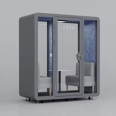 China Professional Two Person Sound Isolation Booth 200x120x233cm with 30-35dB Noise Reduction and 5-Year Warranty for sale