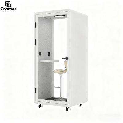 China Adjustable Office Phone Booth 105×100×230cm with 15 dB Sound Insulation and Modular Design for sale