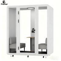 China Convertible Two Person Soundproof Pod 200×120×233cm with 30-35dB Insulation | Steel Frame Office Meeting Booth for sale