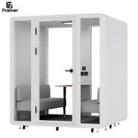 China Fully Enclosed Office Meeting Pod 200×180×233 cm with 30-35 dB Sound Insulation and LED Lighting for sale