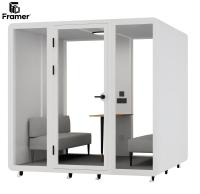 China K230 Soundproof Office Pod 2.3x2.3m Modular Work Booth with 30-35 dB Insulation for 6 Person Teams for sale