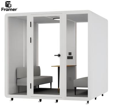 China K230 Soundproof Office Pod 2.3x2.3m Modular Work Booth with 30-35 dB Insulation for 6 Person Teams for sale