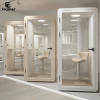 China FRAMER K105 Single Person Noise Cancelling Phone Booth 105×100×230cm with 60 L/s Ventilation and 30-35 dB Sound Insulation for sale