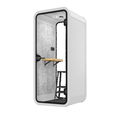 China White Office Phone Booth 1010x988x2288mm with 35dB Sound Insulation and 10mm Tempered Glass for sale