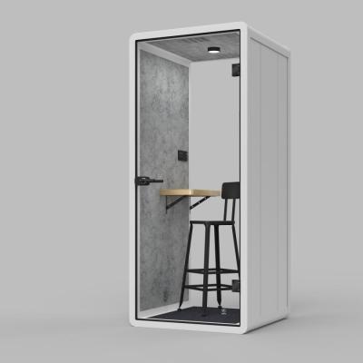 China Modular Acoustic Office Phone Booth 1010x988x2288mm with 35dB Sound Insulation and Aluminum Alloy Frame for sale