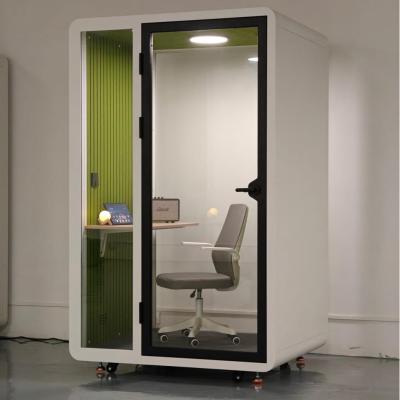 China K140 Soundproof Office Pod 140×120×233cm with 30-35dB Insulation and LED Lighting for Private Workspaces for sale