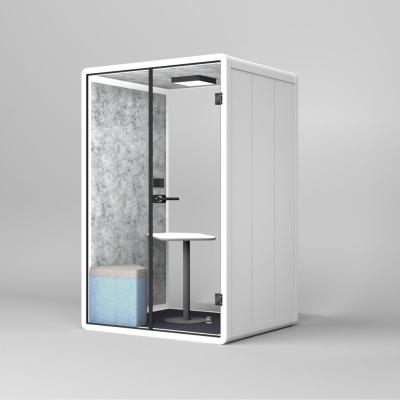 China Solo Office Sound Booth 35dB Soundproof Pod with 4500K Lighting - D1250×W1488×H2288mm Dimensions for sale