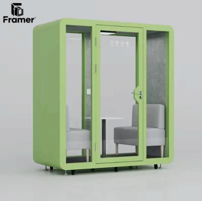 China Fully Enclosed Soundproof Office Booth 200×120×233 cm with 30-35 dB Internal Sound Insulation for Business Meetings for sale