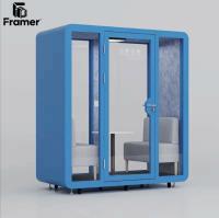 China Fully Enclosed Soundproof Office Booth 200×120×233 cm with 30-35 dB Internal Sound Insulation for Business Meetings for sale