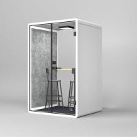 China White Soundproof Meeting Booth 2288mm Height with Privacy Glass and Ventilation System for Office Confidential Talks for sale