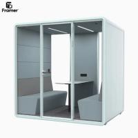 China Customizable 4-Person Collaboration Pod 220V 200×180×233cm Soundproof Office Booth for sale