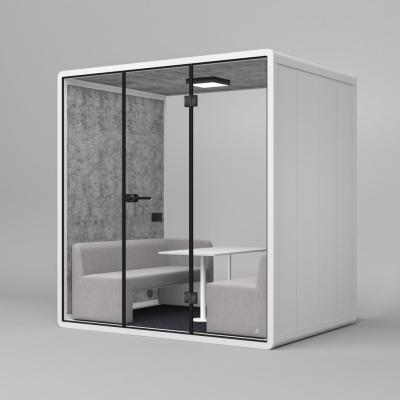 China Modular Soundproof Meeting Pod White 4 Person Office Pod 1610x2188x2288mm 100V-240V Aluminum Alloy Frame for sale