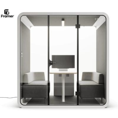 China Fully Enclosed Acoustic Office Pod Model K230 - 2.3m x 2.3m Soundproof Workspace for 6 People for sale