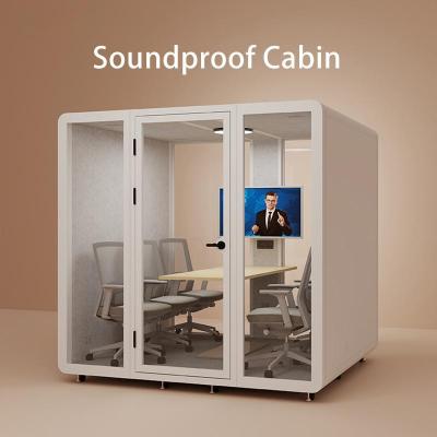 China Large Indoor Office Meeting Pod K230 - 230x220x233cm Soundproof Booth for 6-8 Person with 15dB External Noise Reduction for sale